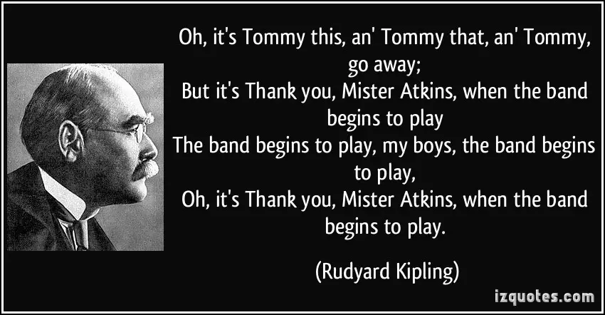 Tommy by Rudyard Kipling poems, Analysis and What is it about