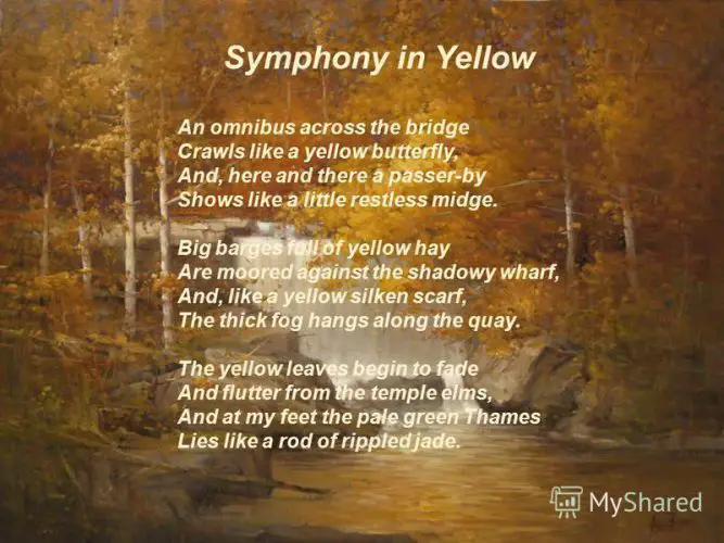 Symphony in Yellow Meaning, Analysis, Review and Summary