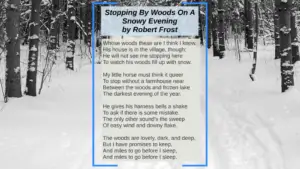 Stopping by Woods on a Snowy Evening by Robert Frost. Analysis.